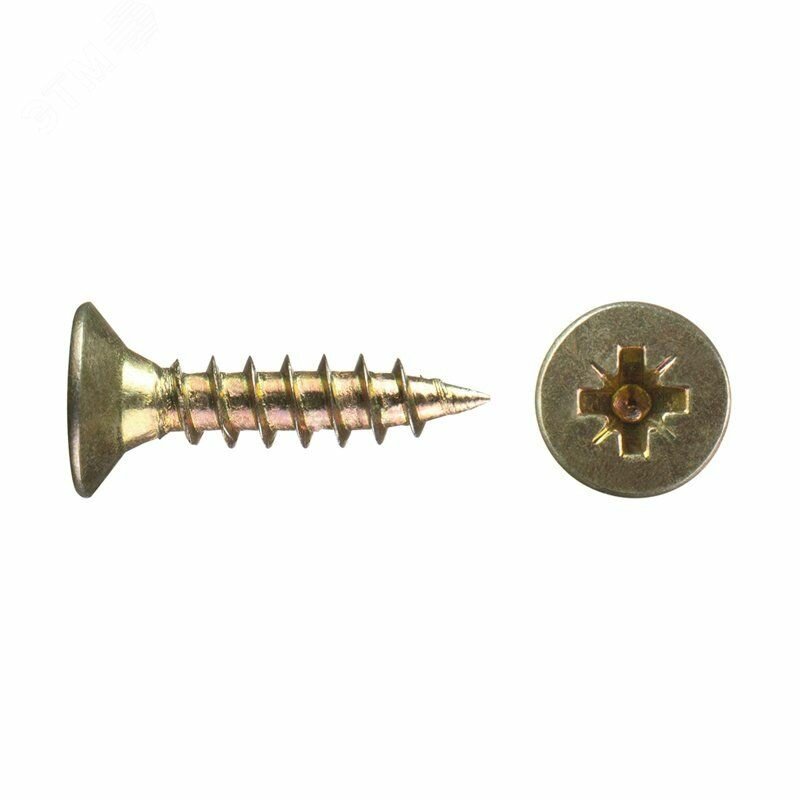 Набор саморезов Крепдил универсальный, 3.5х40 мм, желтый цинк, 200 шт