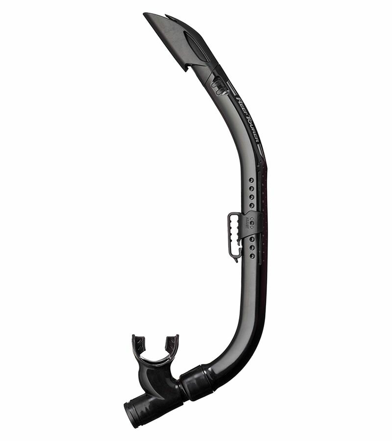 Трубка для плавания ReefTourer RNR0103, волноотбойник, нижний клапан, черная