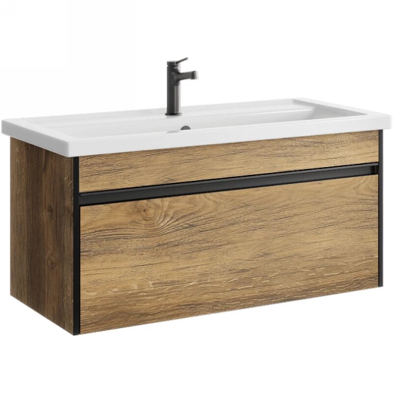 Тумба под раковину Аквелла Urban 101.5, подвесная, дуб балтийский