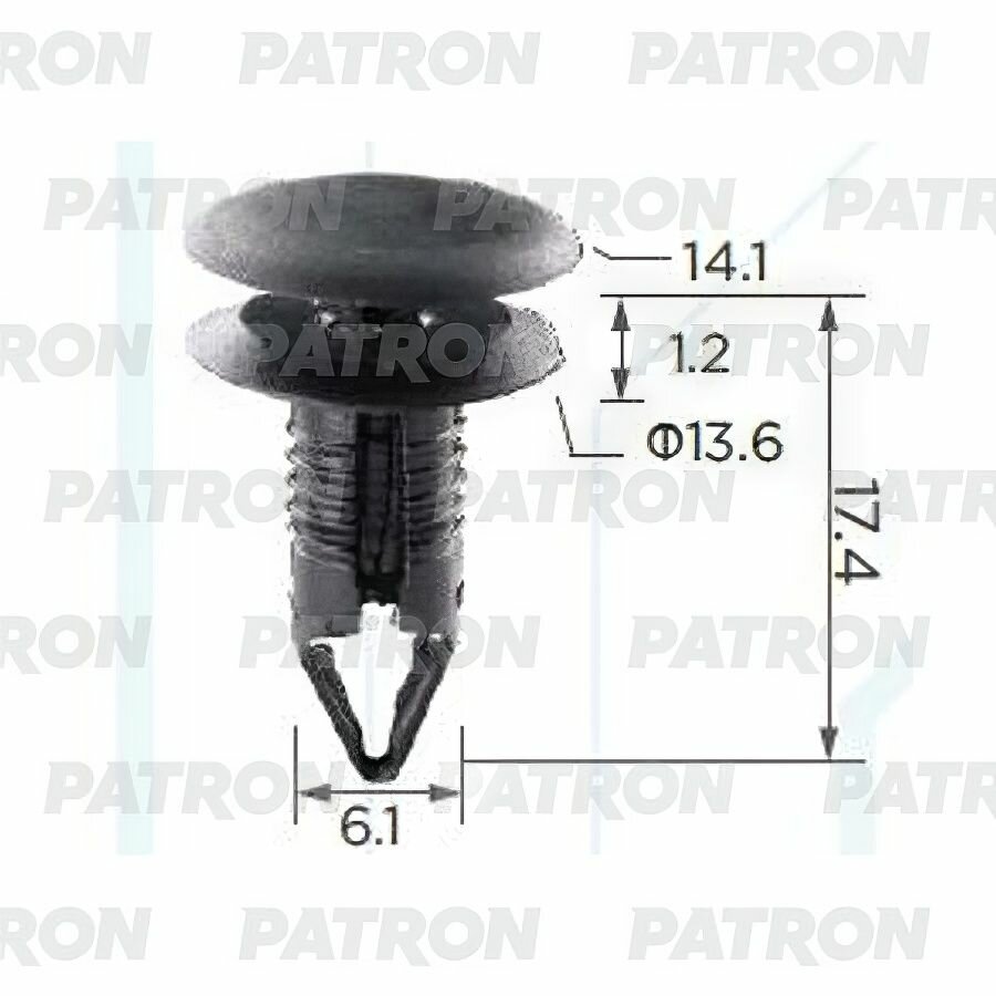 Клипса пластмассовая, для Форд
