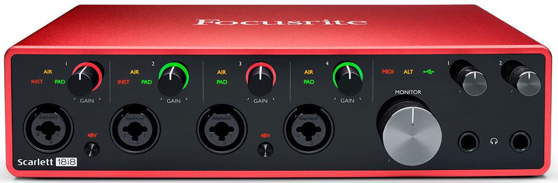 FOCUSRITE Scarlett 18i8 3rd Gen аудио интерфейс USB, 18 входов/8 выходов