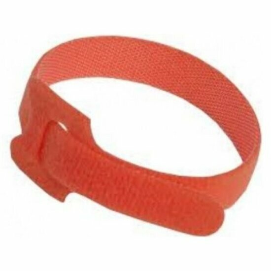 Хомут-липучка Lanmaster 310мм, 20 шт, оранжевый LAN-VCM310-OR