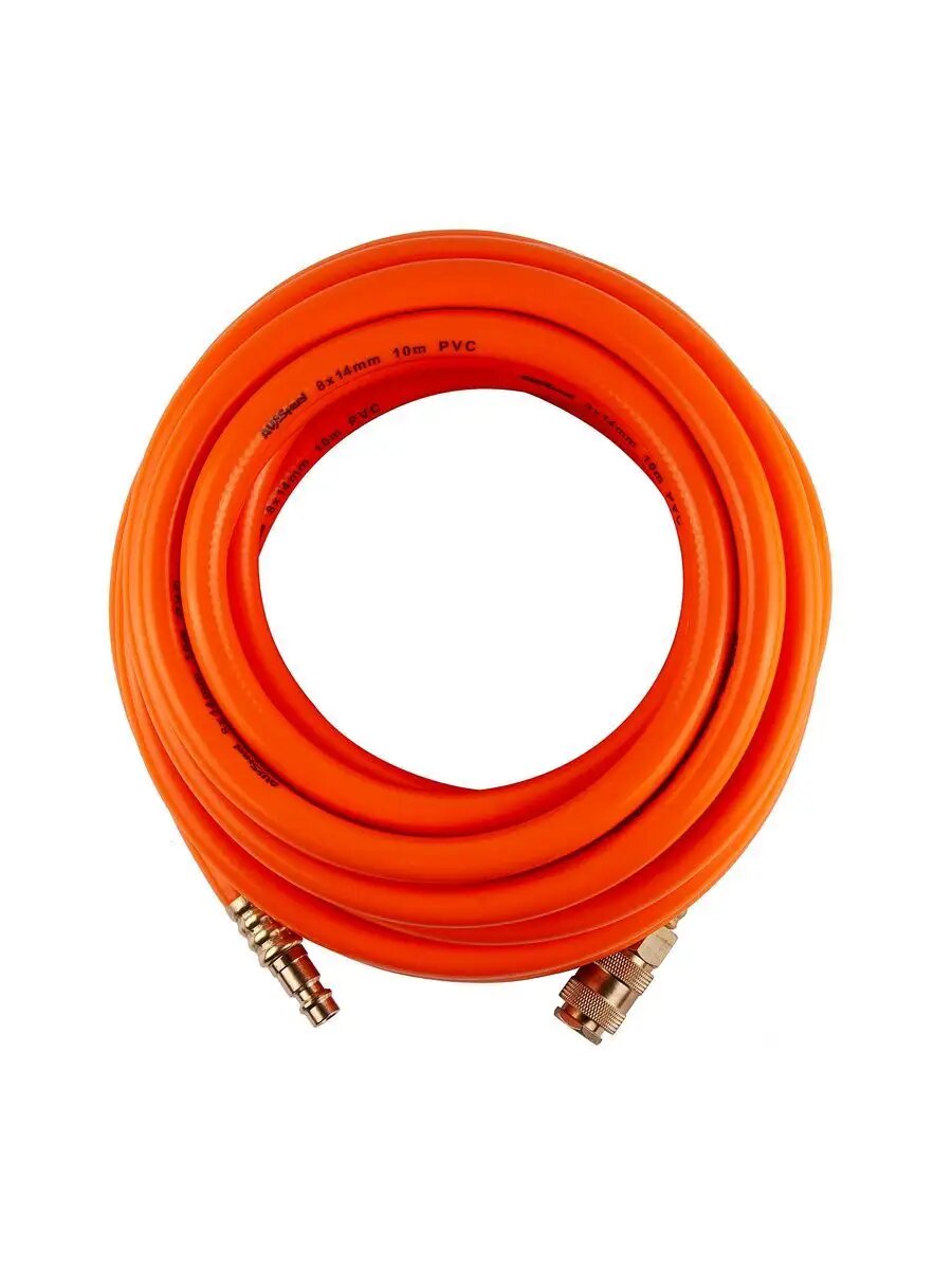 Шланг пневматический PVC 8,0х14,0мм с фитингами 10м