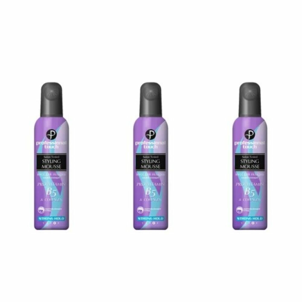 Professional Touch мусс для волос В5 и Коллаген СФ Сиреневый, 150мл, 3 шт