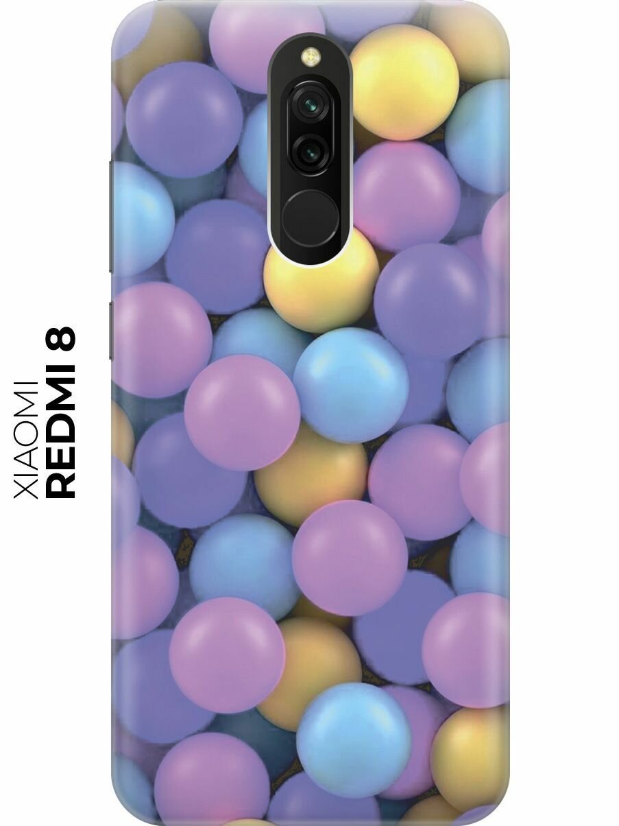 Силиконовый чехол Сиреневые шары на Xiaomi Redmi 8 / Сяоми Редми 8