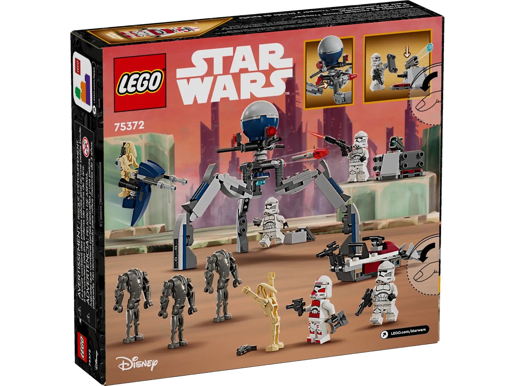 LEGO Star Wars 75372 Боевой набор «Clone Trooper и Battle Droid»