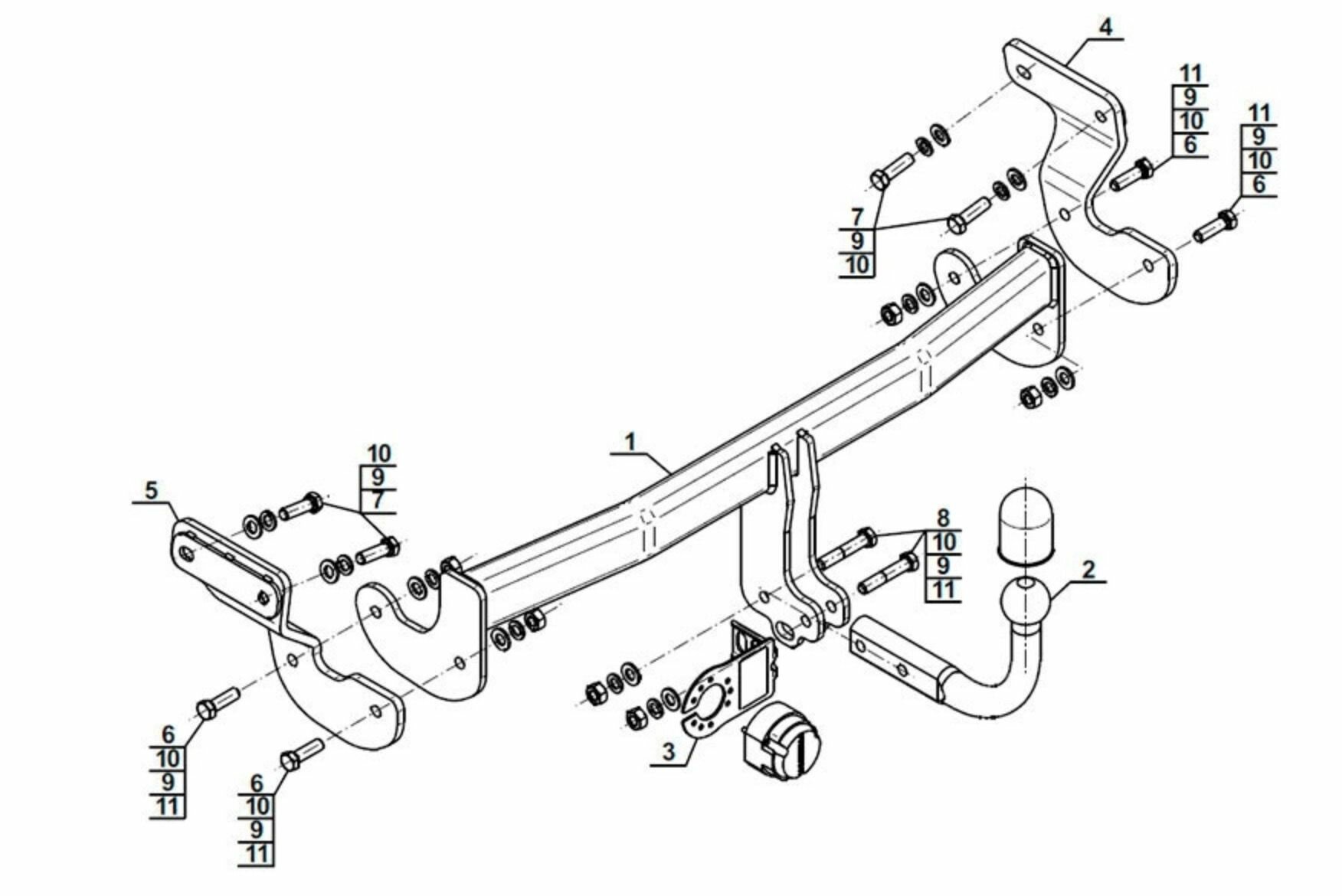 Фаркоп AvtoS для KIA OPTIMA (2016-) с унив. эл-кой Smart и сертификатом в комплекте, арт.(KI 33+smart)