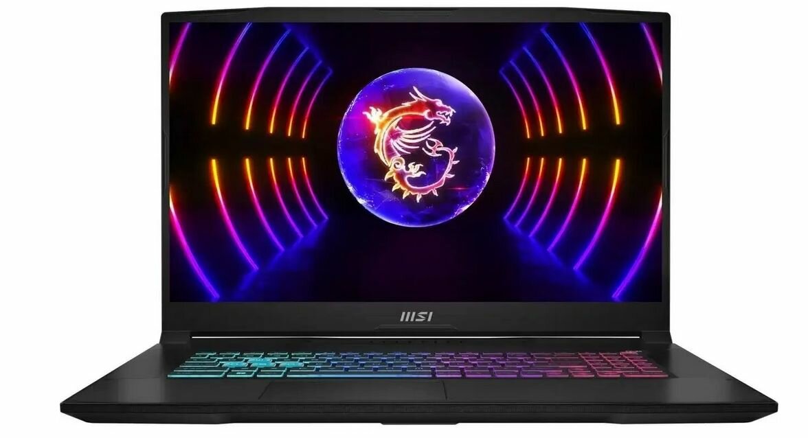 17,3" Ноутбук MSI Katana 17 B13VFK-470XRU (9S7-17L541-470) черный - 1920x1080, IPS, Intel Core i5-13420H, ядра: 8 x 2,1 ГГц, 16 ГБ, SSD 1024 ГБ, NVIDIA GeForce RTX 4060 для ноутбуков 8 ГБ, W10Pro