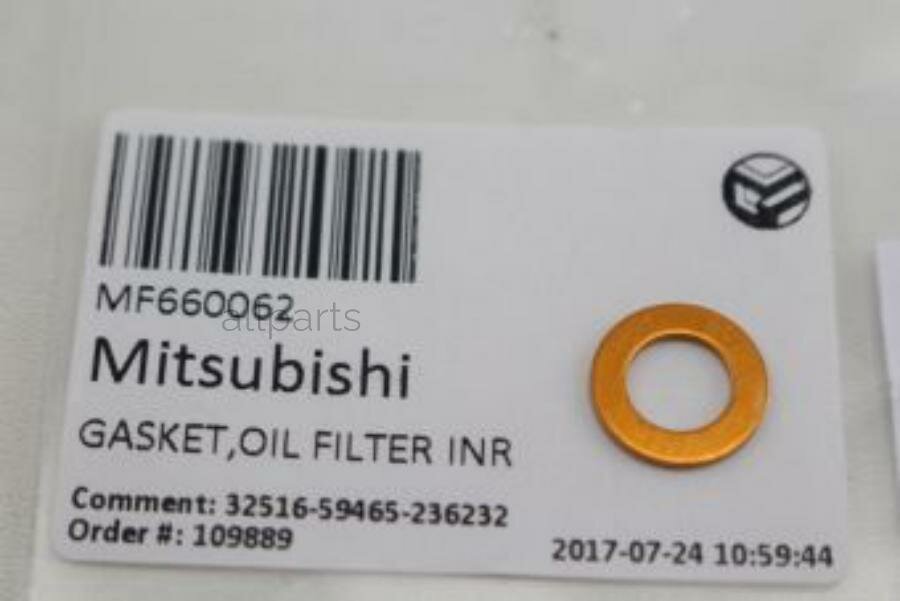 MITSUBISHI MF660062 прокладка масляного фильтра! внутреннего\ Mitsubishi L200/Pajero 2.8D 05>