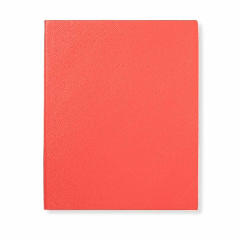 Smythson Блокнот Portobello Notebook in Panama, Black (коралловый)