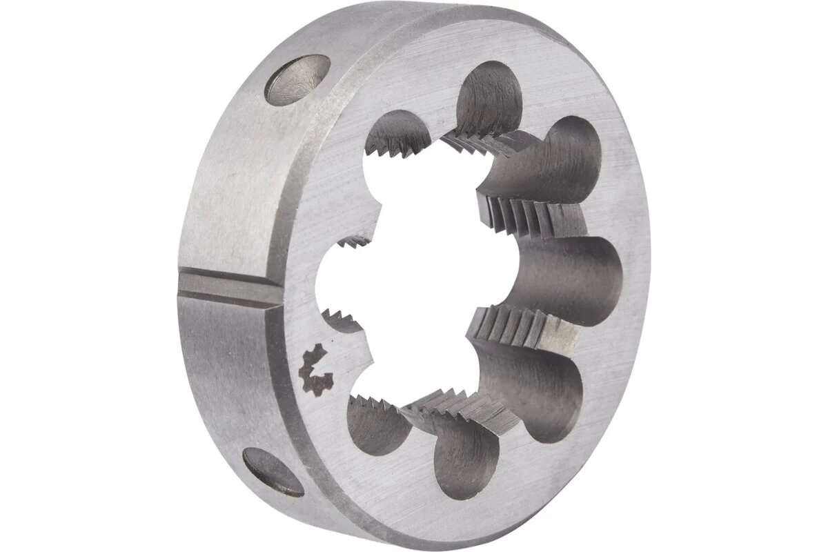 Плашка коническая WOLFSTAR K 1 1/4 дюйм (ГОСТ 6228‑80), 75 мм, сталь 9ХС, правая резьба