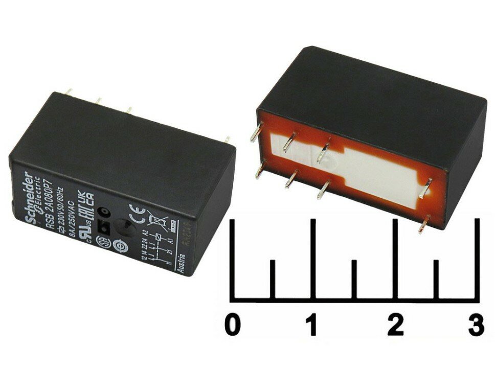 Реле ~220V 8A/250VAC RSB2A080P7 Schneider