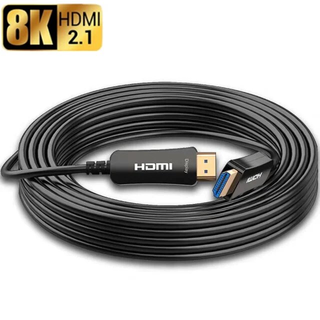 GRWIBEOU Оптоволоконный HDMI 2.1 кабель 8K 8K Version 2.1, 50m