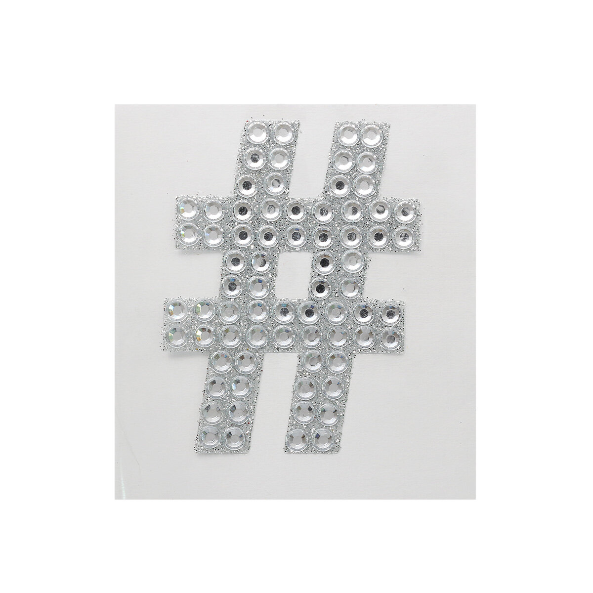 Наклейка декоративная из страз для творчества 'Хэштег', Айрис, 3 шт