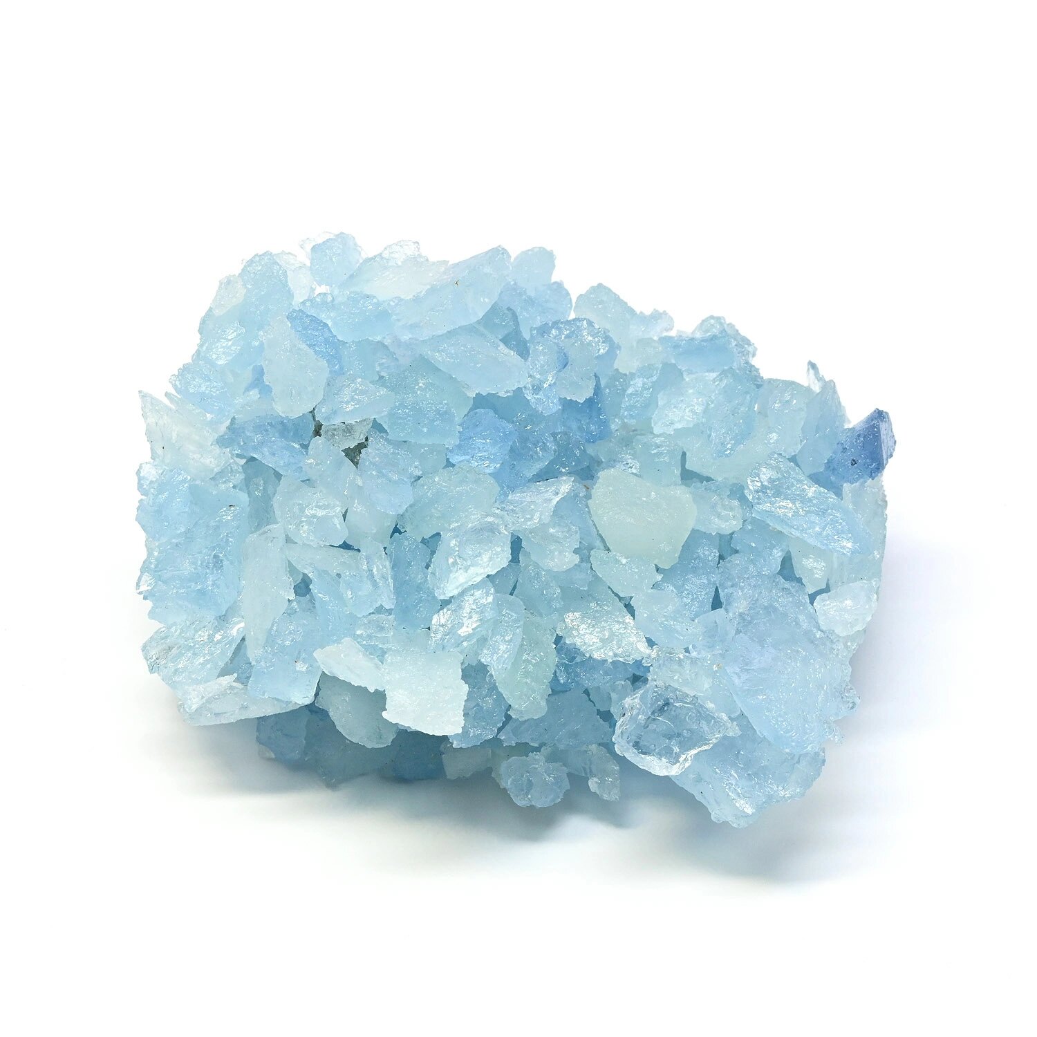 Кристаллы аквамарина имитация кластера 82*58*32мм, 123г .