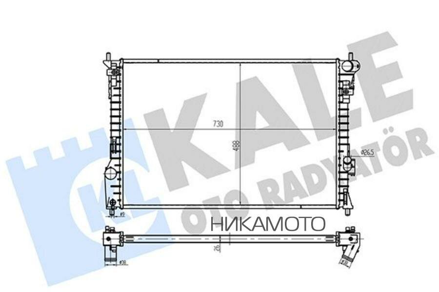 KALE 361795 Радиатор охлаждения двигателя FORD EXPLORER 11-3.5I паяный