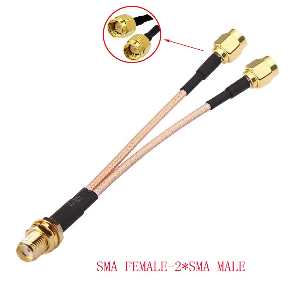 RF JKM SMA CABLE Разветвитель SMA на 2X SMA 10CM, SMAK-2SMAJ