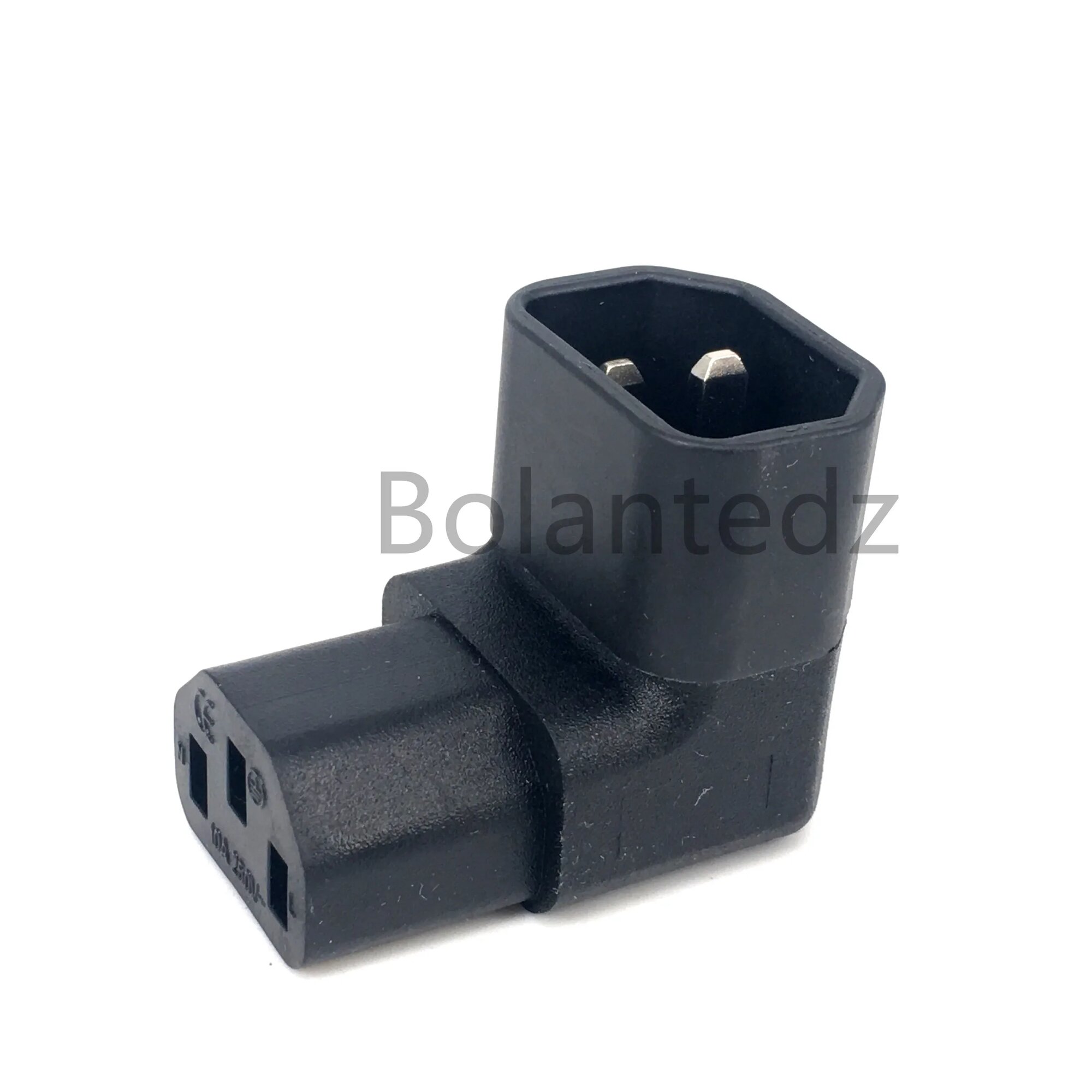 Угловой адаптер питания IEC 320 C14 - C13 черный UP