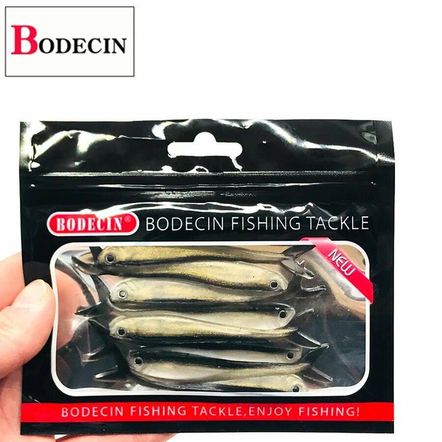 BODECIN Easy Shiner Wobbler Jigging Worm 80мм силиконовые приманки для рыбалки 10шт