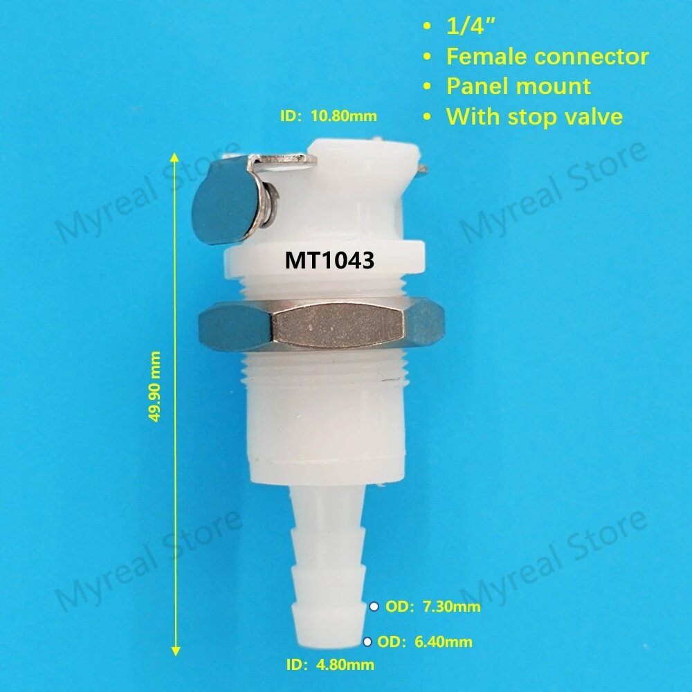 Быстроразъемный соединитель 1/4 дюйма с обратным клапаном 1-4 Female