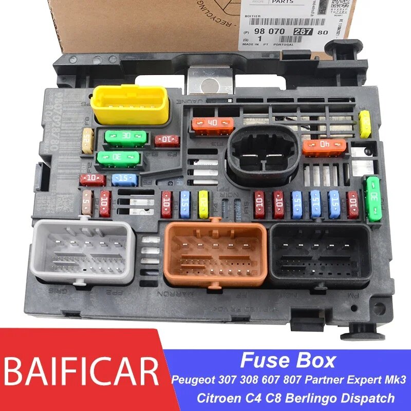 Оригинальный блок предохранителей Baificar R03 R04 R05 R20 L04 BSM 9807028780 Для Peugeot 307 308 607 807 Partner Expert Mk3 Citroen C4 Berlingo