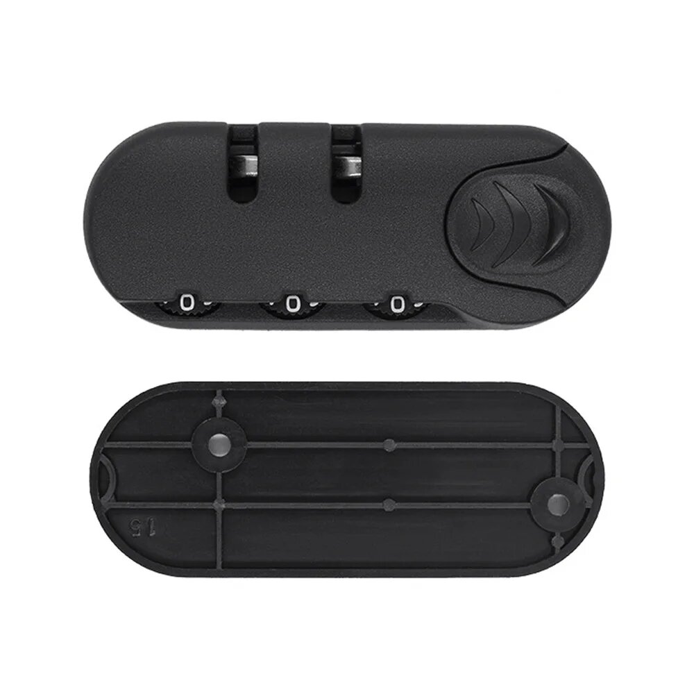 3-значный кодовый замок для сумки, комбинированный замок, аксессуар для сумок, замок для багажа, чемодана, дорожный черный кодовый замок с железным сердечником, 1 шт.