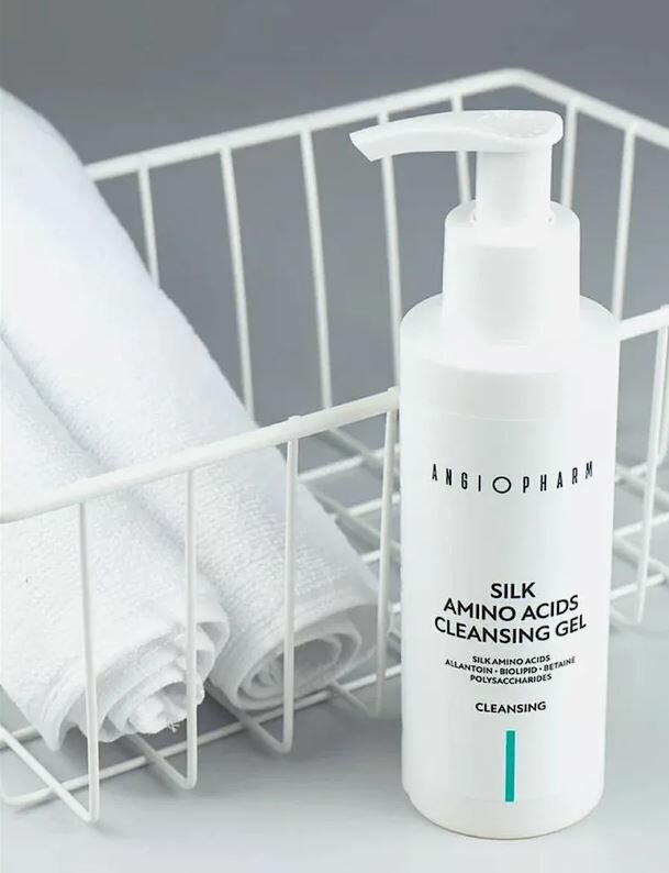 Гель для умывания с аминокислотами шелка, 150 мл Angiopharm