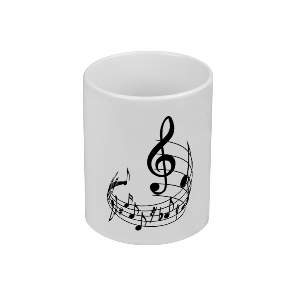 Кружка Музыкальные ноты, скрипичный ключ. Для музыканта,