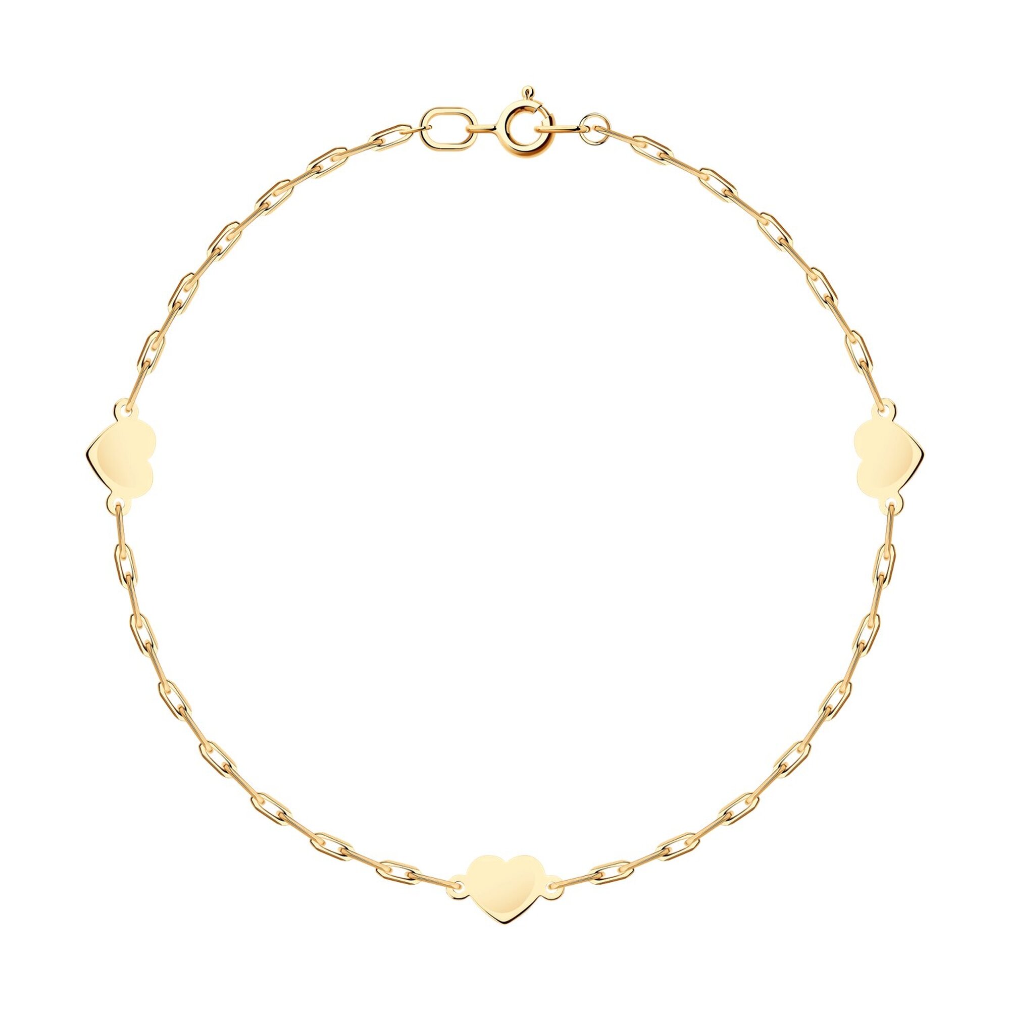 Браслет, красное золото, 585 проба