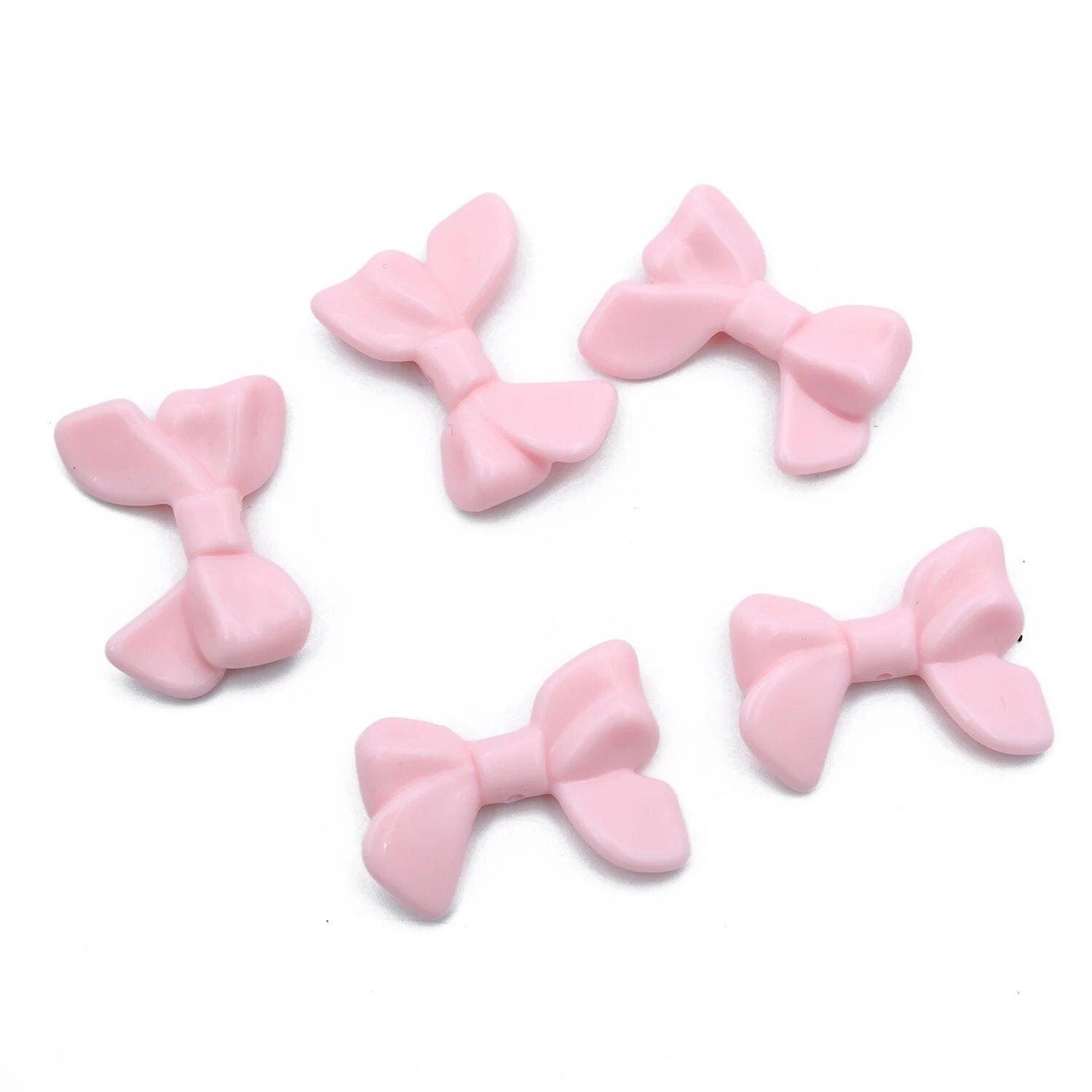 Акриловые бусины UQRUIDIYBEADS бабочка бант 24х32 мм Розовый, pink