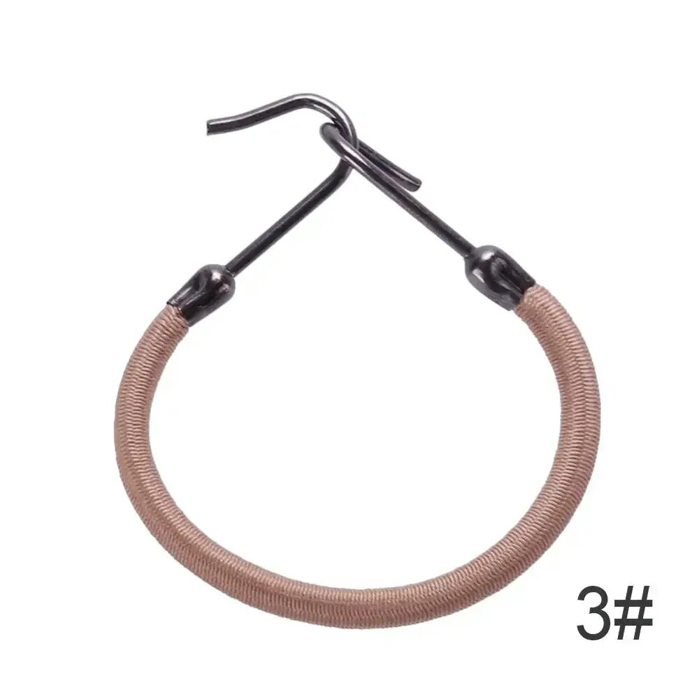 Эластичные заколки с бантиками для волос Коричневый, 5pcs, Beige