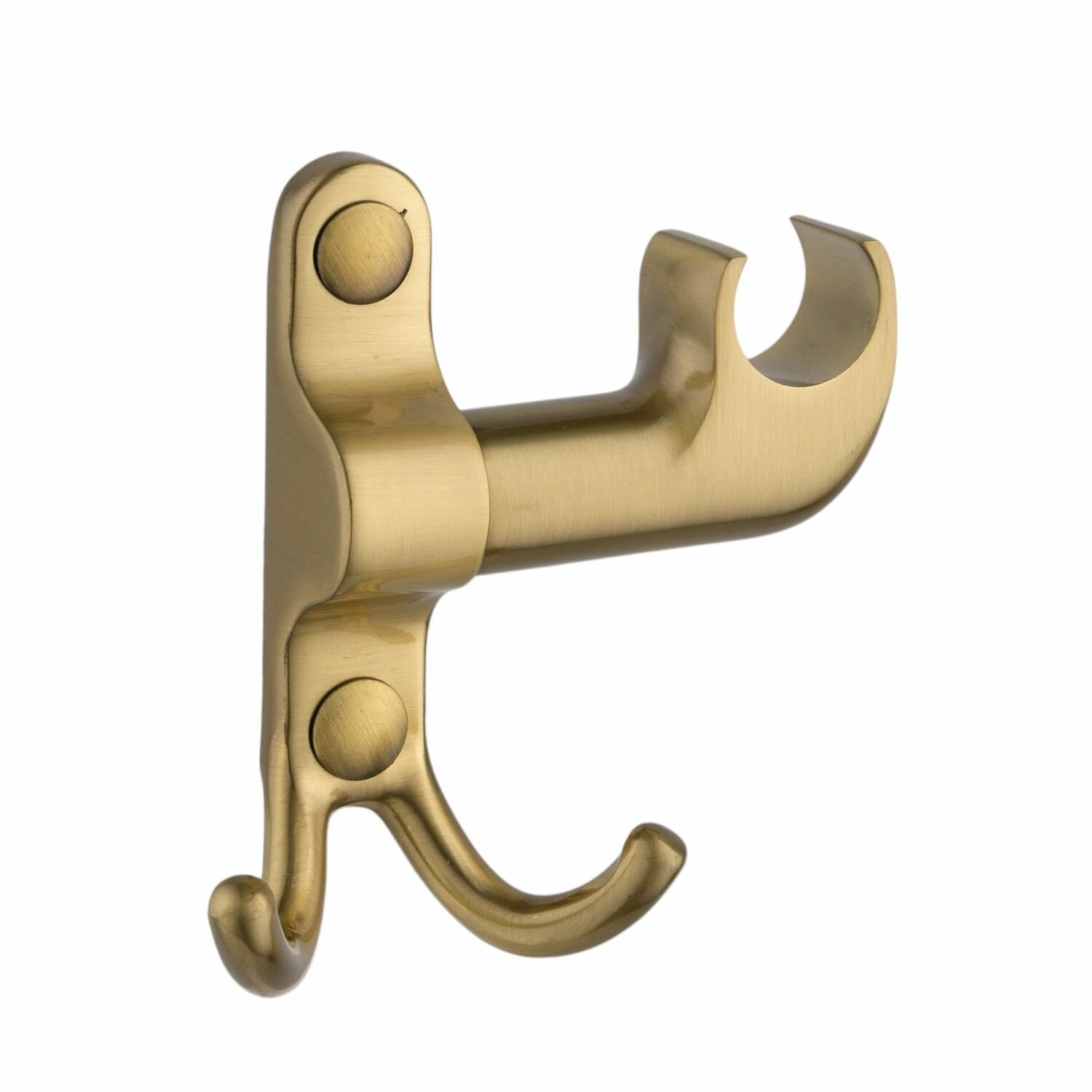 Держатель для душевой лейки с 2-я крючками из нержавеющей стали, античная бронза