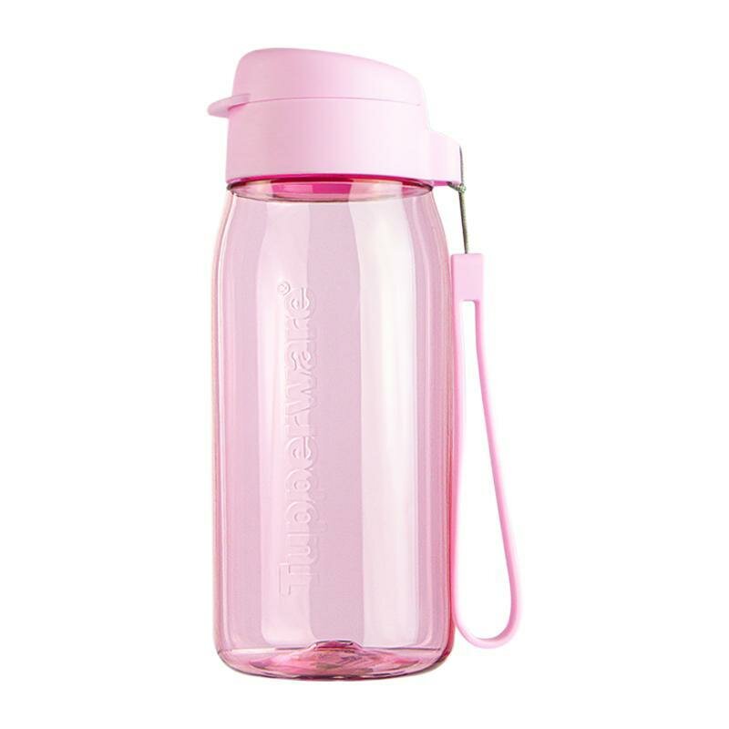 Бутылка Tupperware Fun 550ML, пластик, носик для питья, с ремешком, Soft Pink
