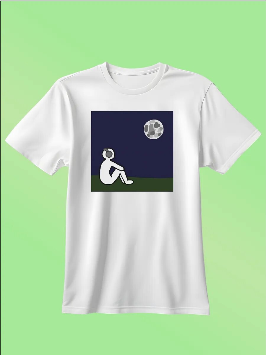 Футболка человек в наушниках