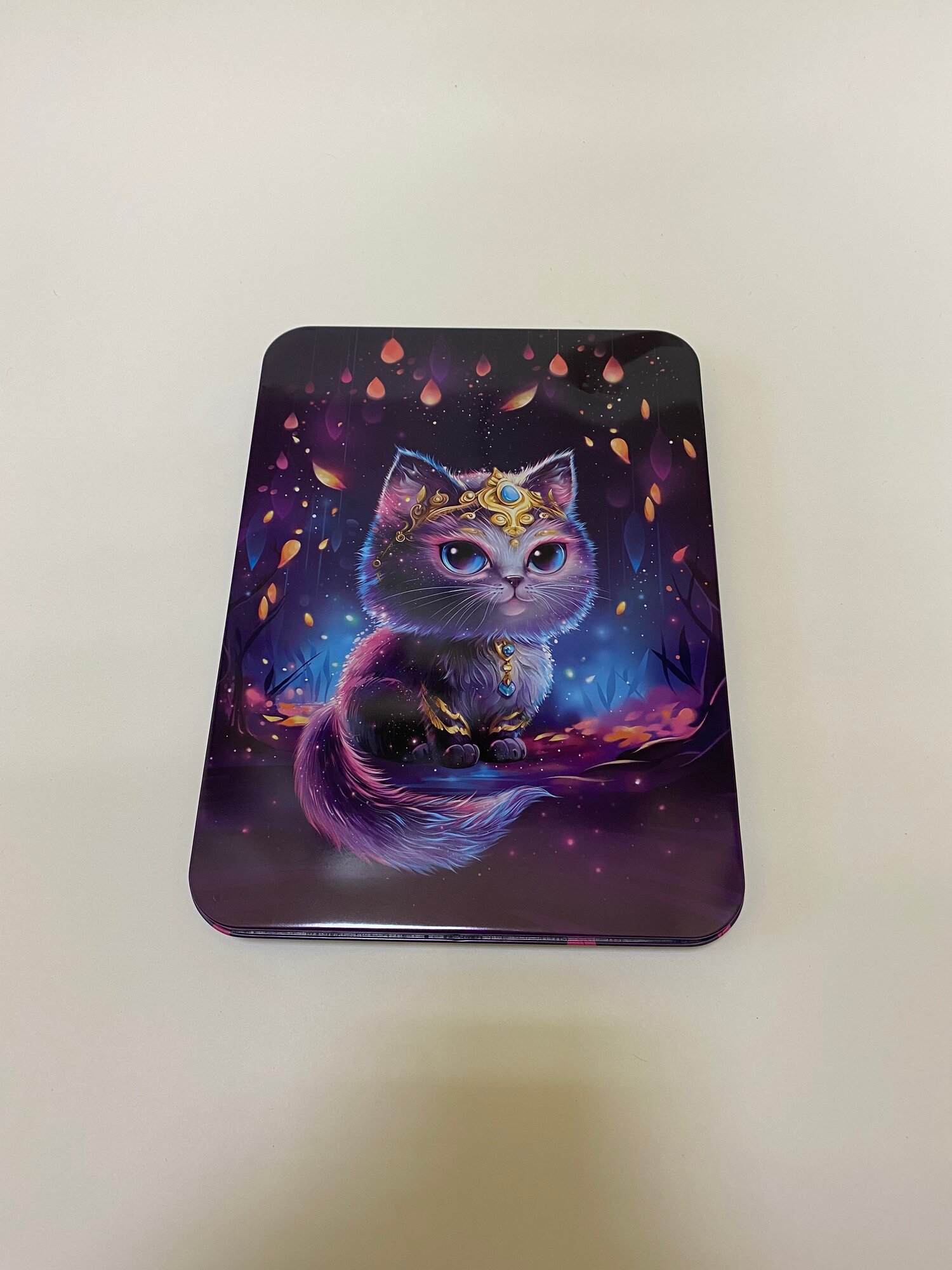 Пенал -органайзер для пишущих волшебный КОТ 23,5x17,5x2 см, металл/66250