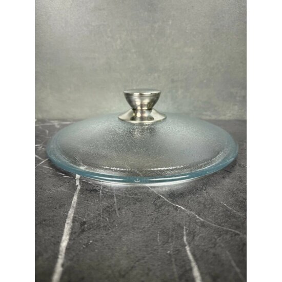 Крышка Panairo 24 см, жаропрочное стекло, с хромированной ручкой (K-D24-MET-NIK)