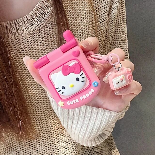 Чехол для наушников Hello Kitty Bow для Apple AirPods 1-го, 2