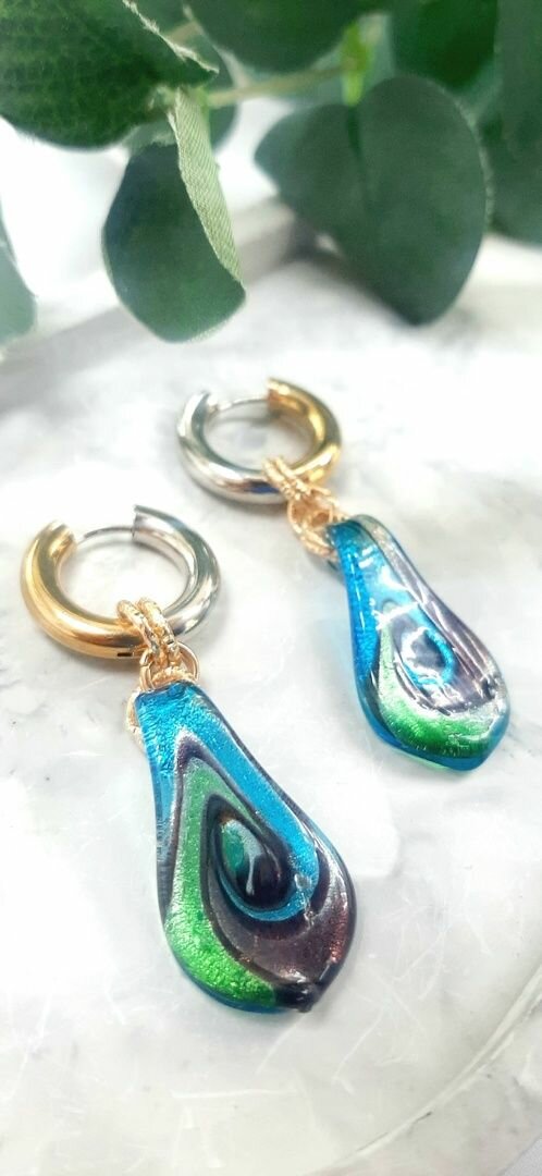 Серьги, стекло