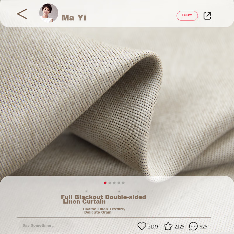 JINCHAN Modern Minimalist Japanese-Style Ready-Made Curtains, Blackout Curtains for Living Room And Bedroom, Hook-Style, Milk Tea Color, 250*245