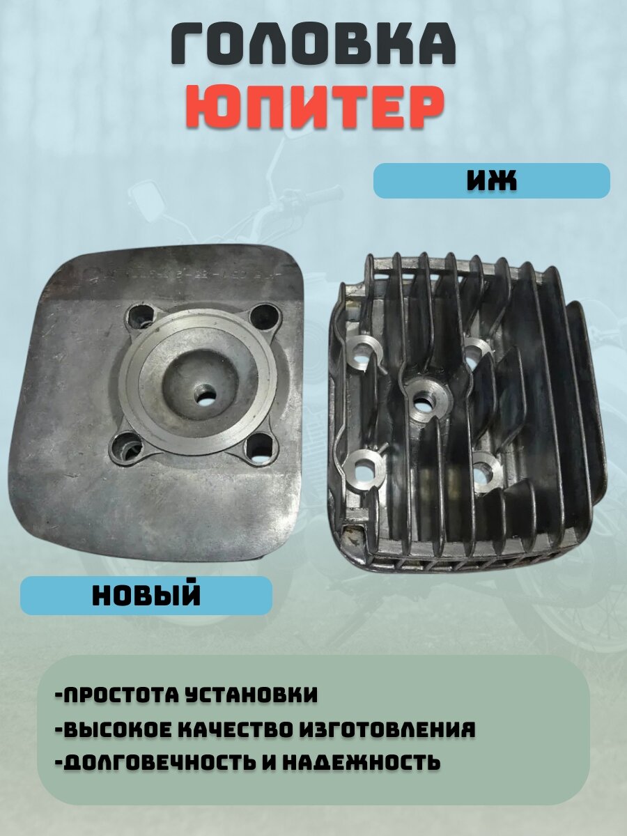 Головки цилиндров для мотоцикла Иж Юпитер 5 (Россия) (пара, новые)