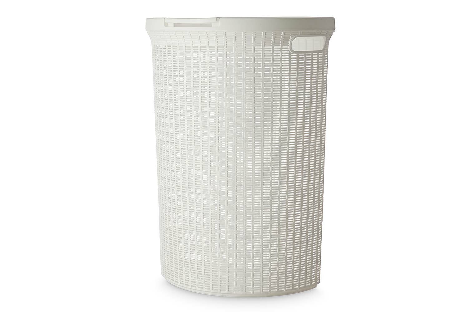 Eco Style Корзина для белья с крышкой 46x61x26 см, 46 л из полипропилена, прочная