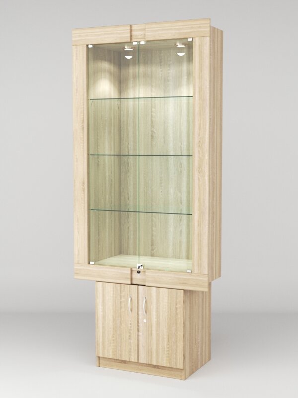 Витрина "электра" №3-1 (задняя стенка - ДСП), Дуб Сонома. Производитель товара - компания Westcom.