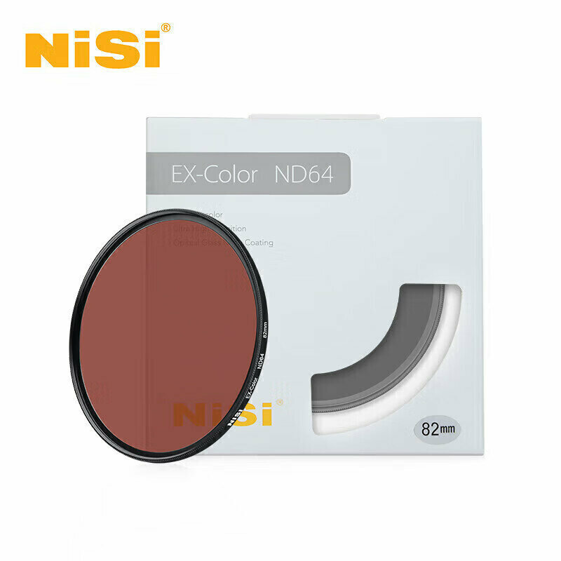 NiSi ND Filter, Neutral Density Filter ND64(1.8), 6 Stops, 82mm Filter, Medium Gray Density Filter, ND Filter, Filter for Mirrorless And DSLR Cameras, Suitable for Canon, Nikon, Sony