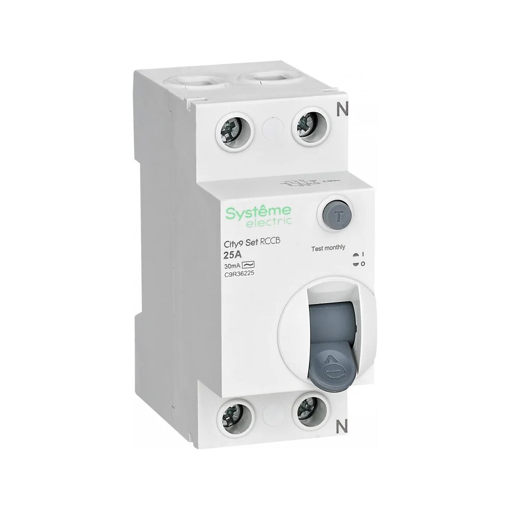 Выключатель дифференциального тока Systeme Electric City9 set вдт 25а 2p 30ма тип-ac 230в (ранее EZ9R34225) C9R36225