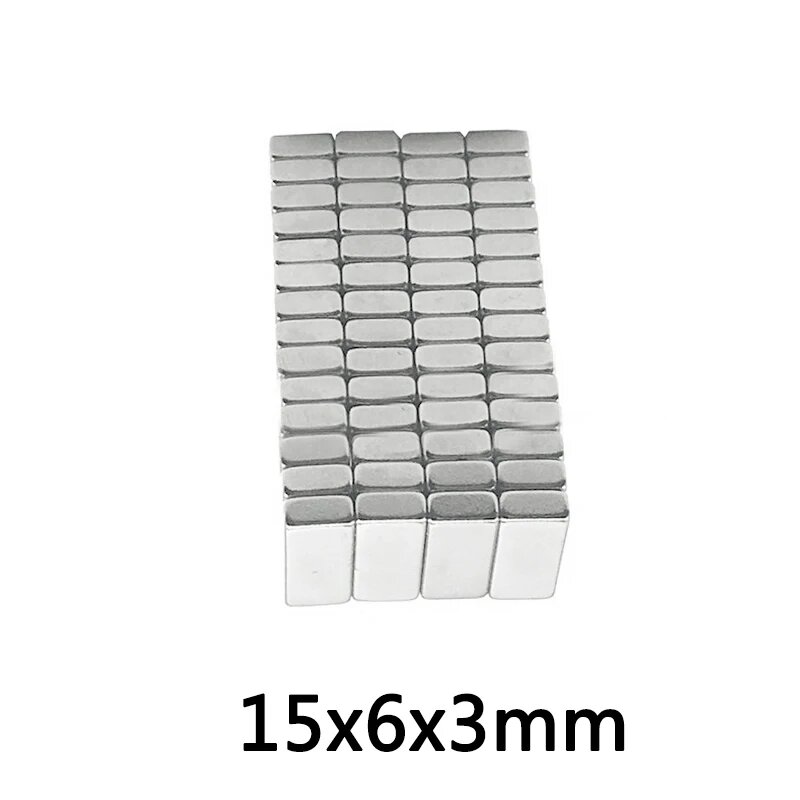 Прямоугольный магнитный блок 15x6x3 мм
