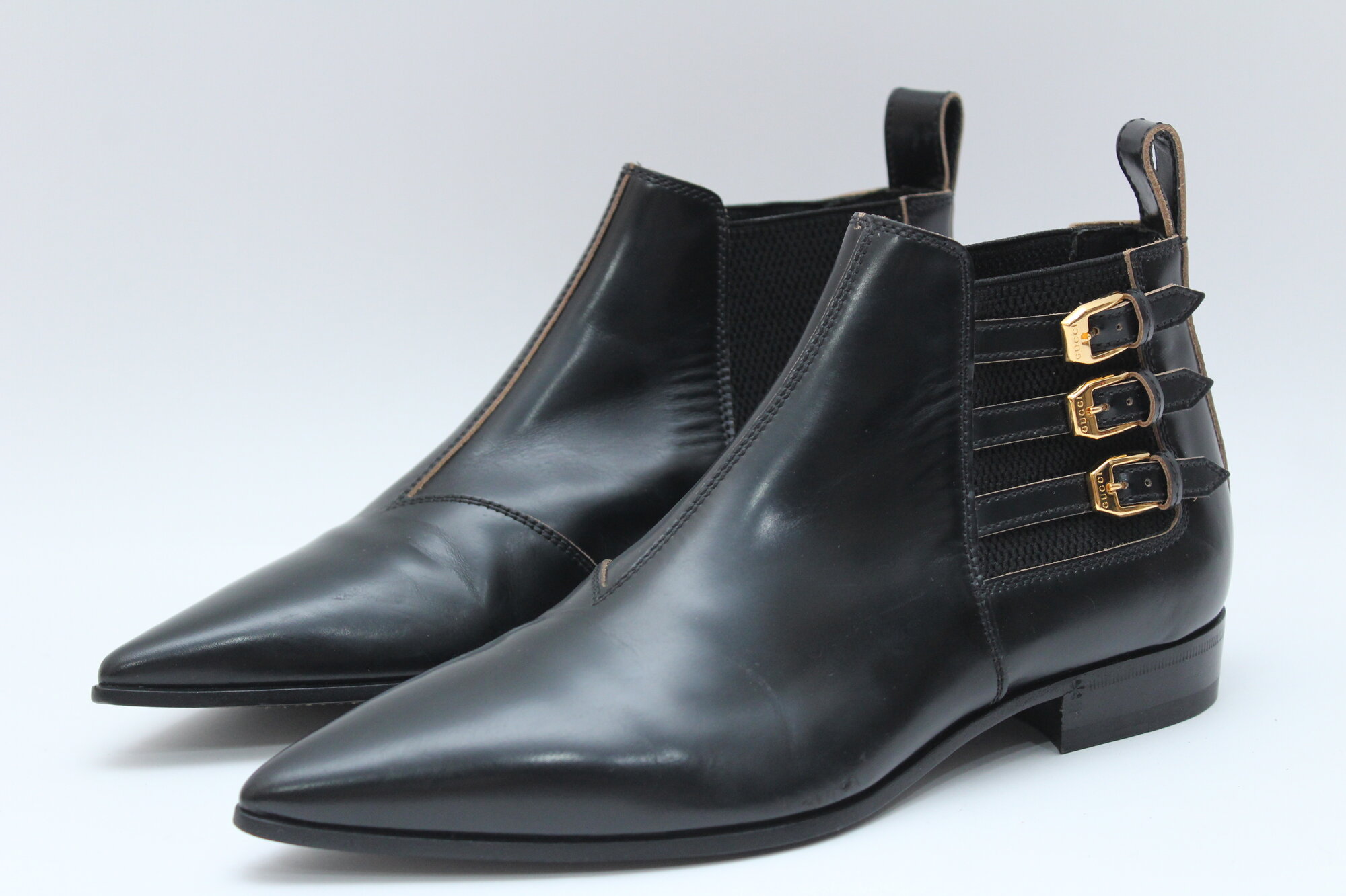 Gucci Quebek Ankle Кожаные Ботинки 38
