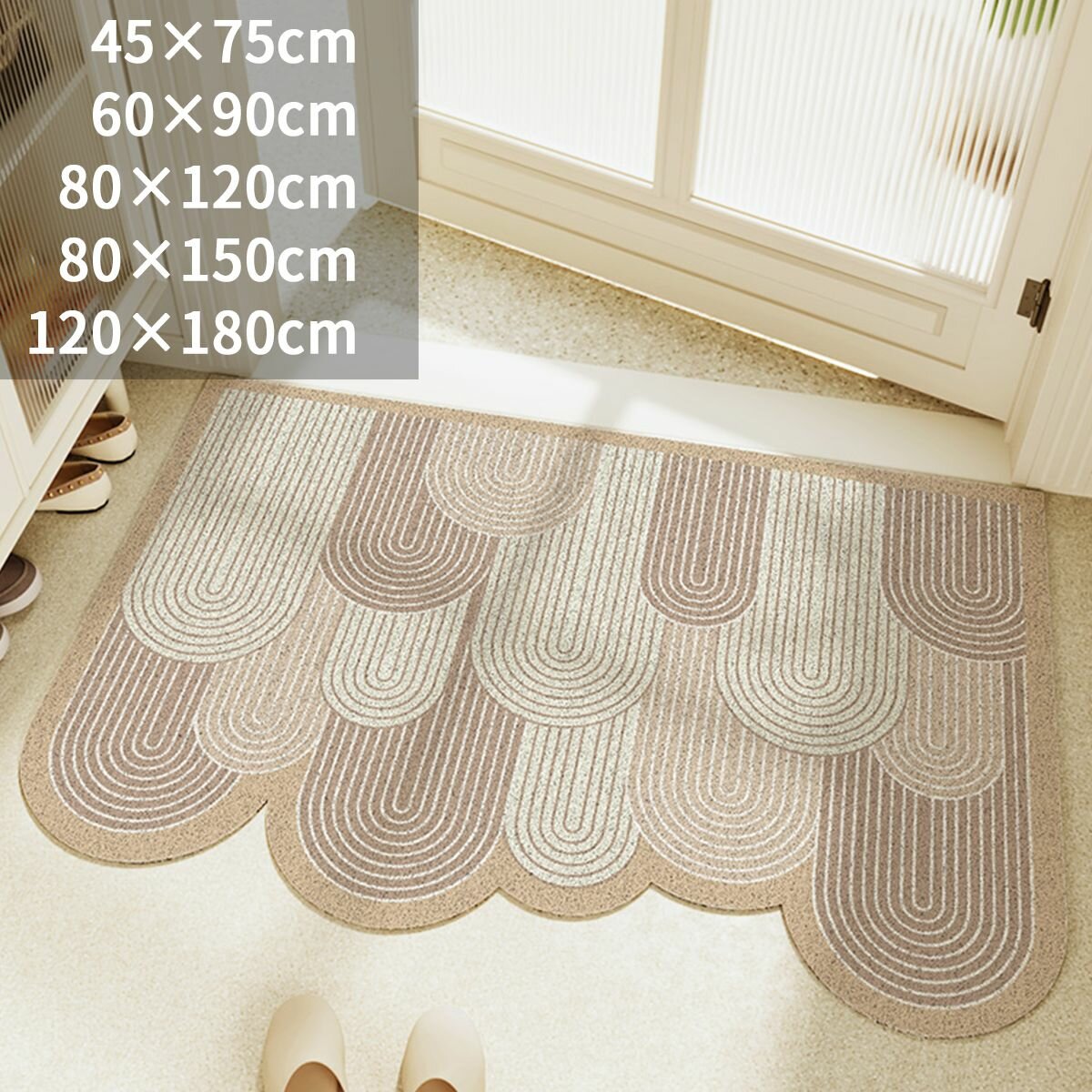 Ковер пвх в прихожую DEXI, ковер в прихожей 120 на 180 cm, нескользящий коврик на пол, соскребите пятна и снег, резиновый дверной коврик