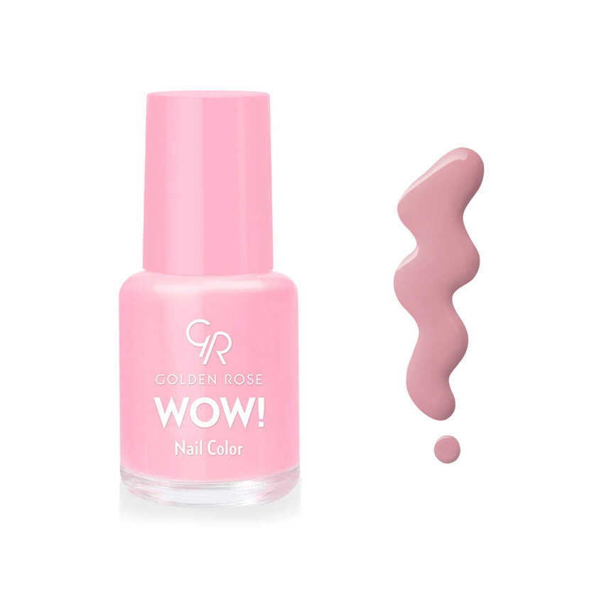 Лак для ногтей Golden Rose "WOW!", глянцевый, светло-розовый, 6 мл