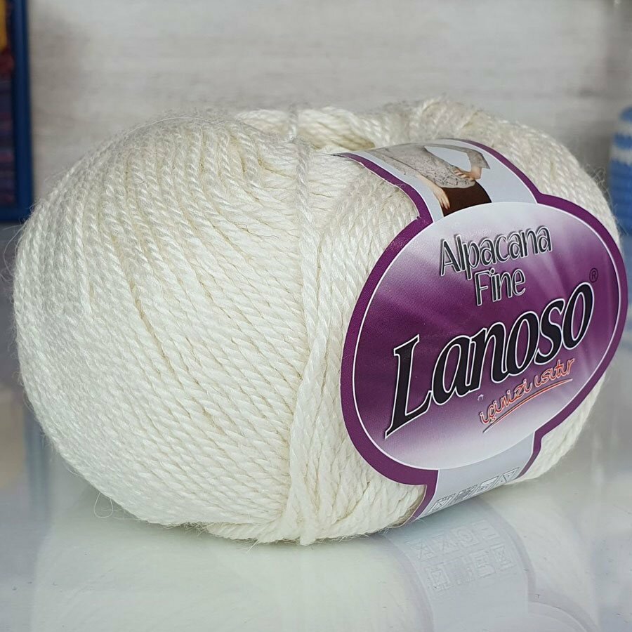 Пряжа Lanoso ALPACANA FINE 901 молочный (5 мотков)