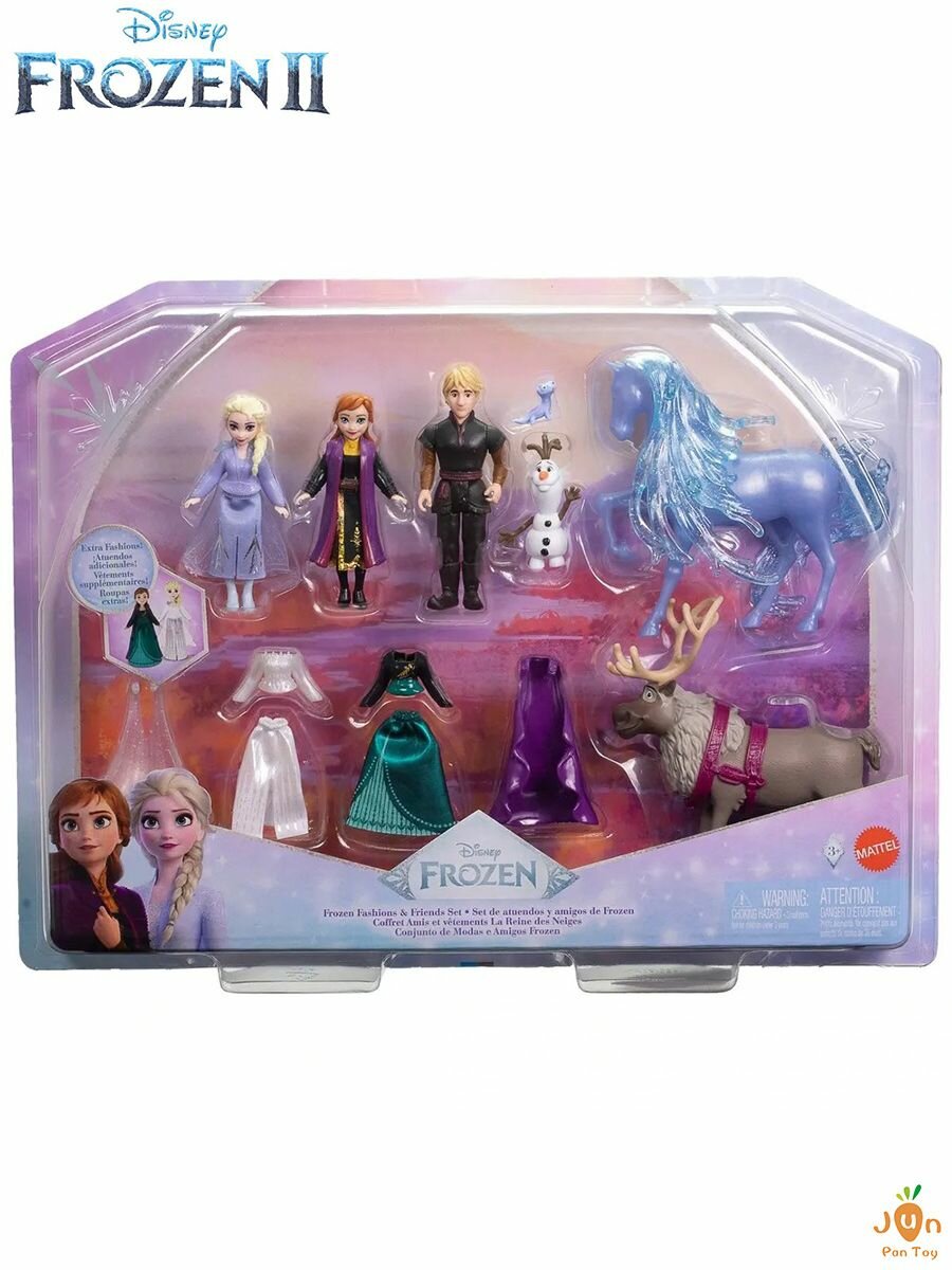 Дисней Disney Frozen Fashions & Friends Set / Детские игрушки, шарнирные куклы и съемные костюмы, подходящие в качестве подарков на день рождения